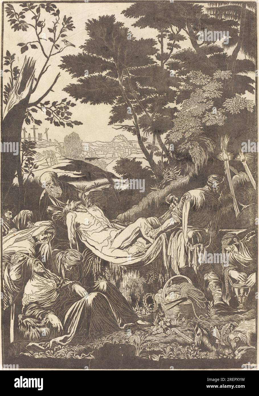 "John Baptist Jackson after Jacopo Bassano, The Entombment [recto ...