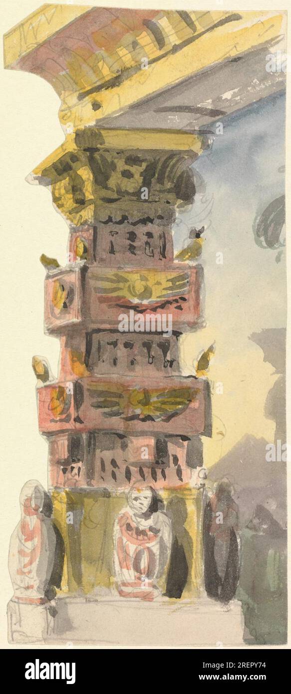 Design for an Egyptian Column by Thomas Grieve Stock Photo - Alamy