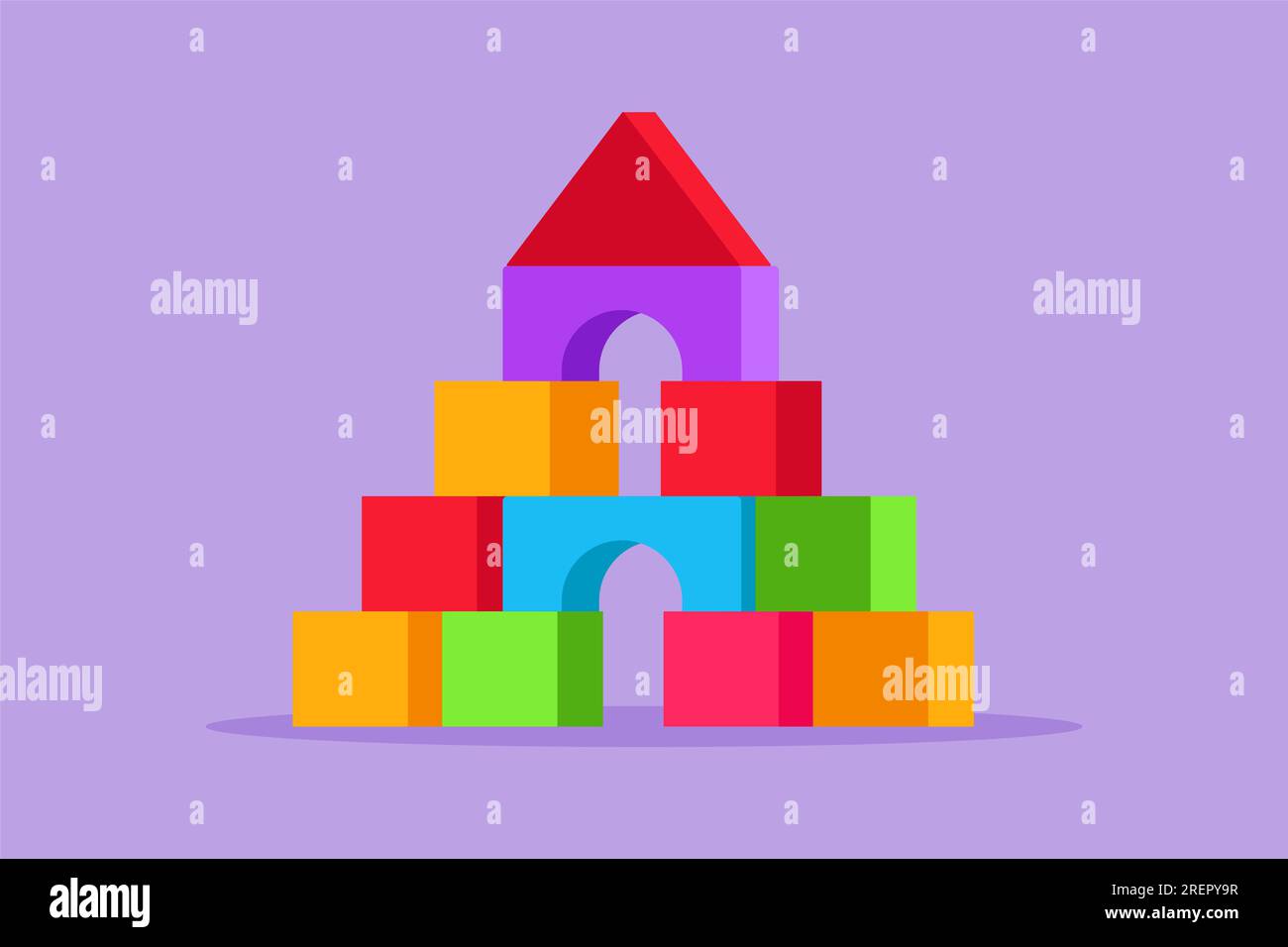 Character flat drawing of brick house logo, icon, symbol. House made of ...