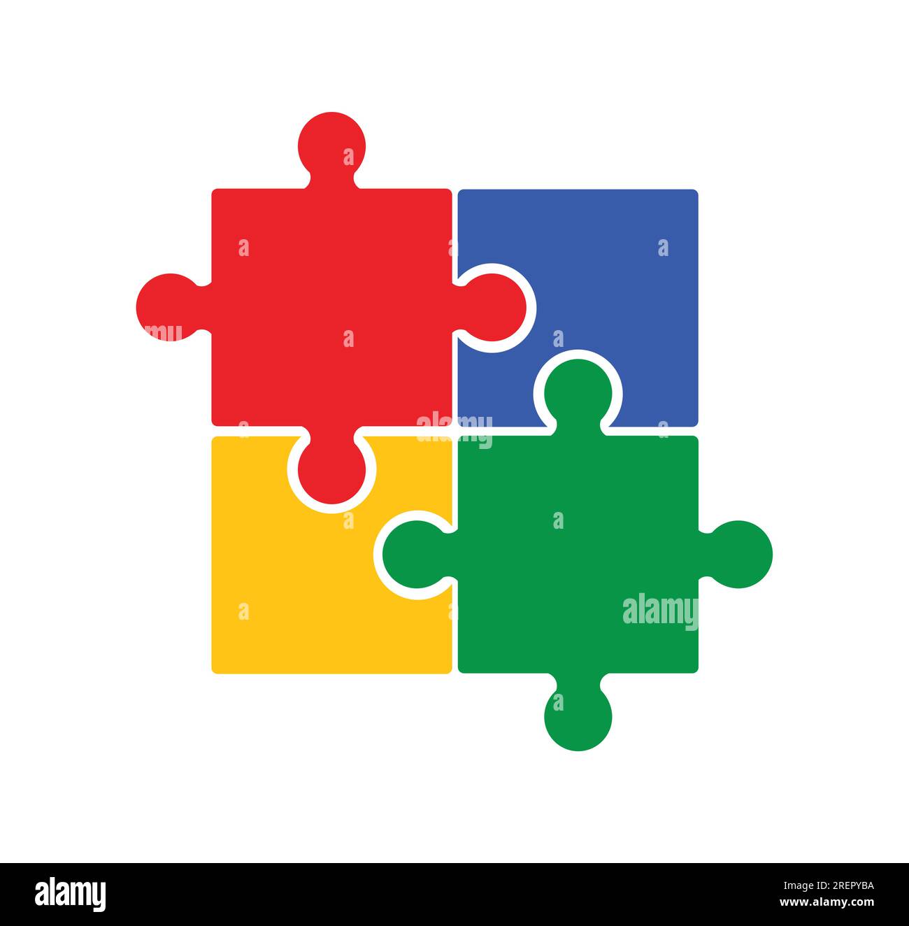 Colorful Puzzle Symbol. Concept of Challenge and Teamwork Stock Vector ...