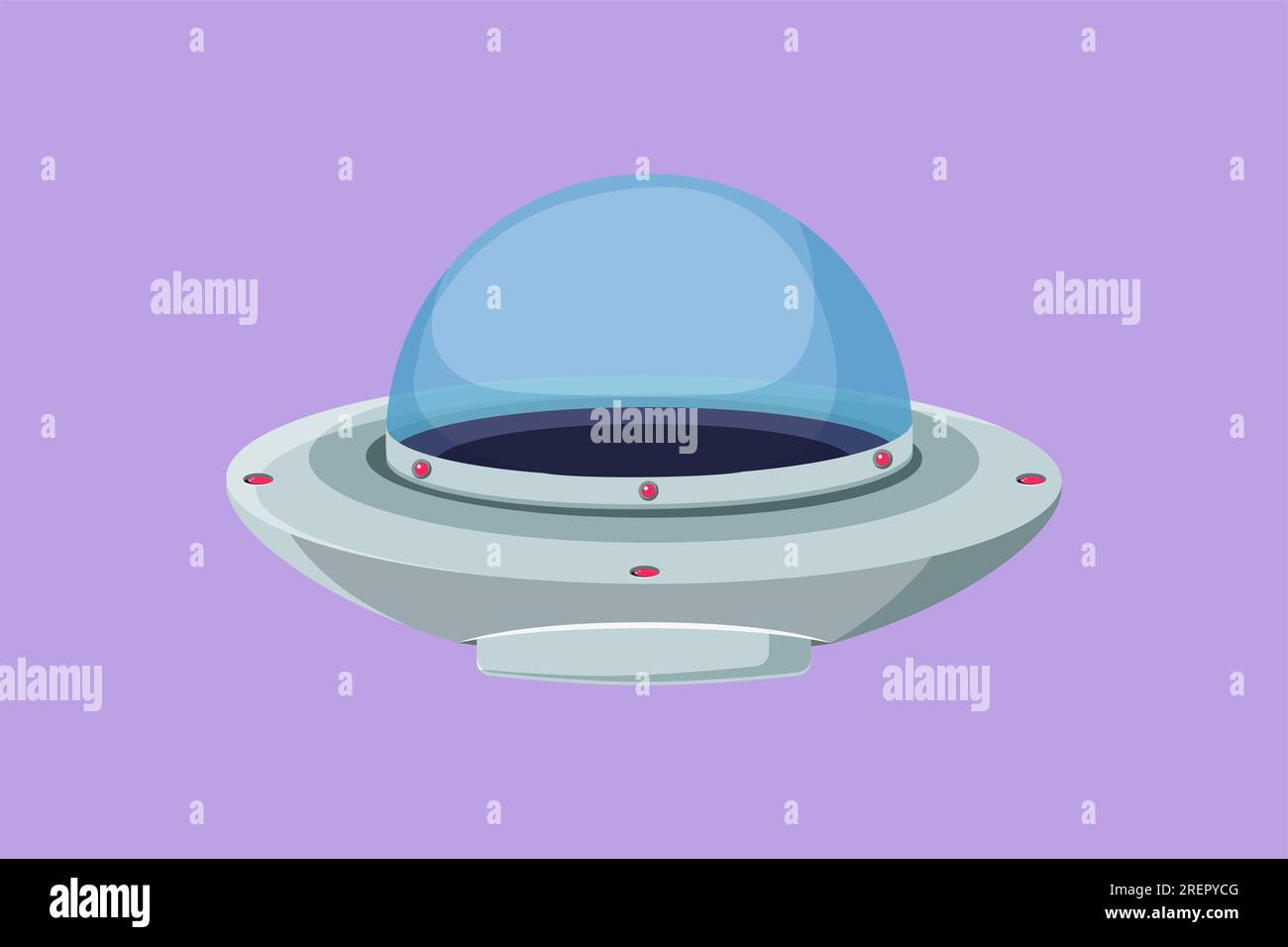 Character flat drawing of stylized UFO plane toys logo, icon, label ...