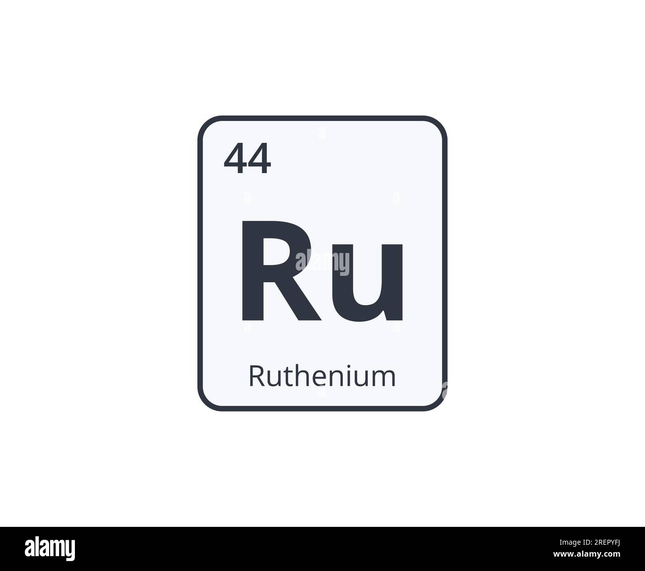 Ruthenium Chemical Symbol. Graphic for Science Designs Stock Vector ...