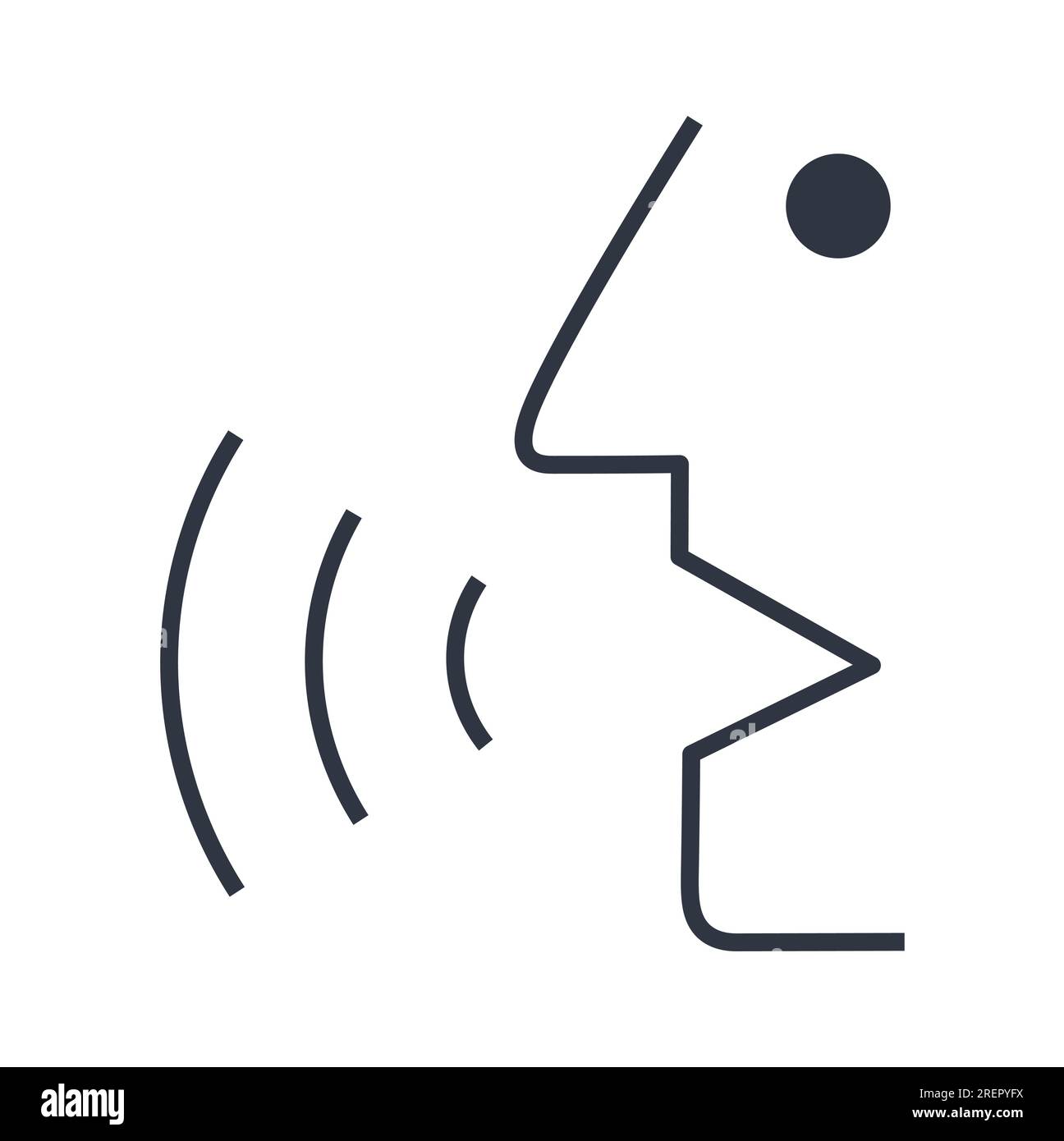 Monochromatic Speak symbol. Vector Illustration Stock Vector Image ...