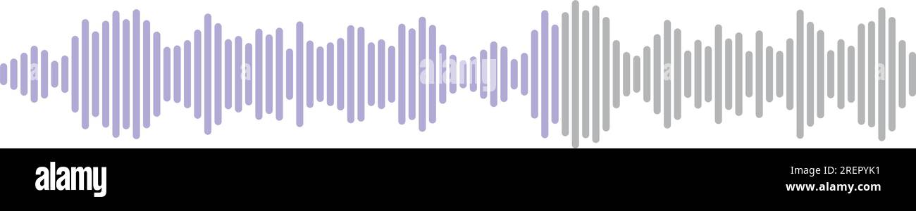 Audio Play Bar Icon. Music symbols with voice messages, radio sounds ...
