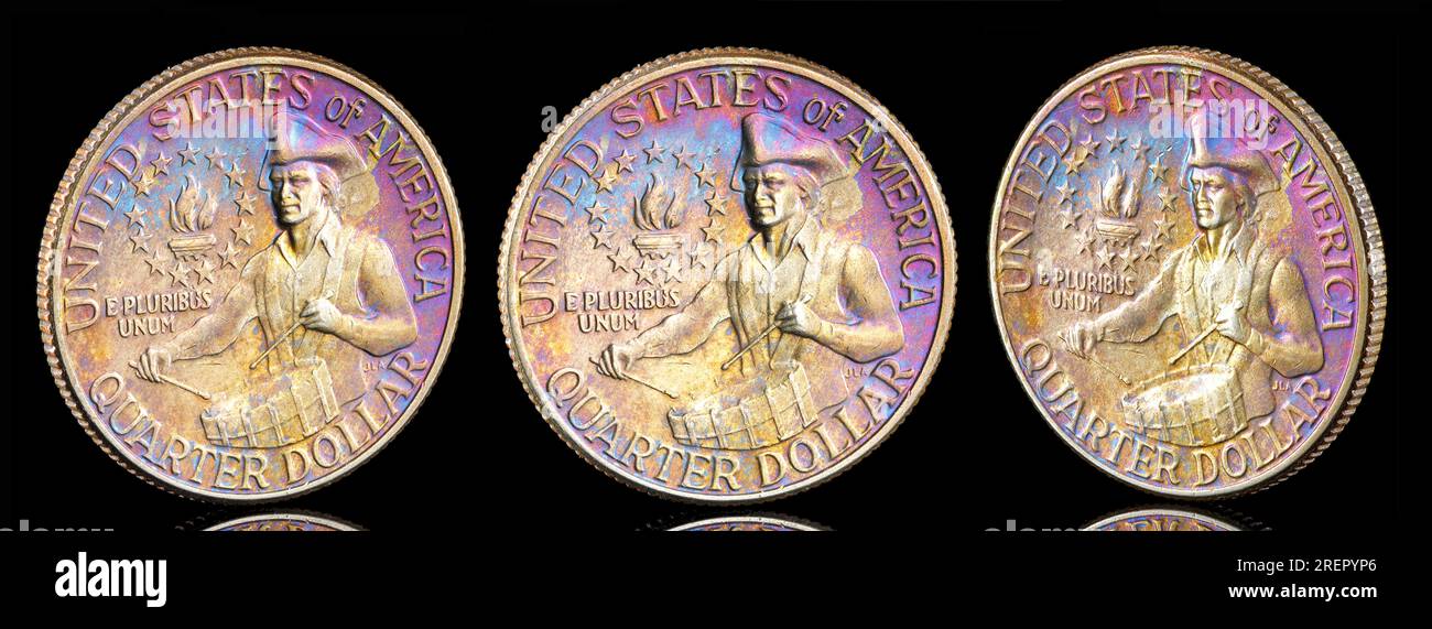 Quarter dollar coin commemorating the 200th Anniversary of the The ...