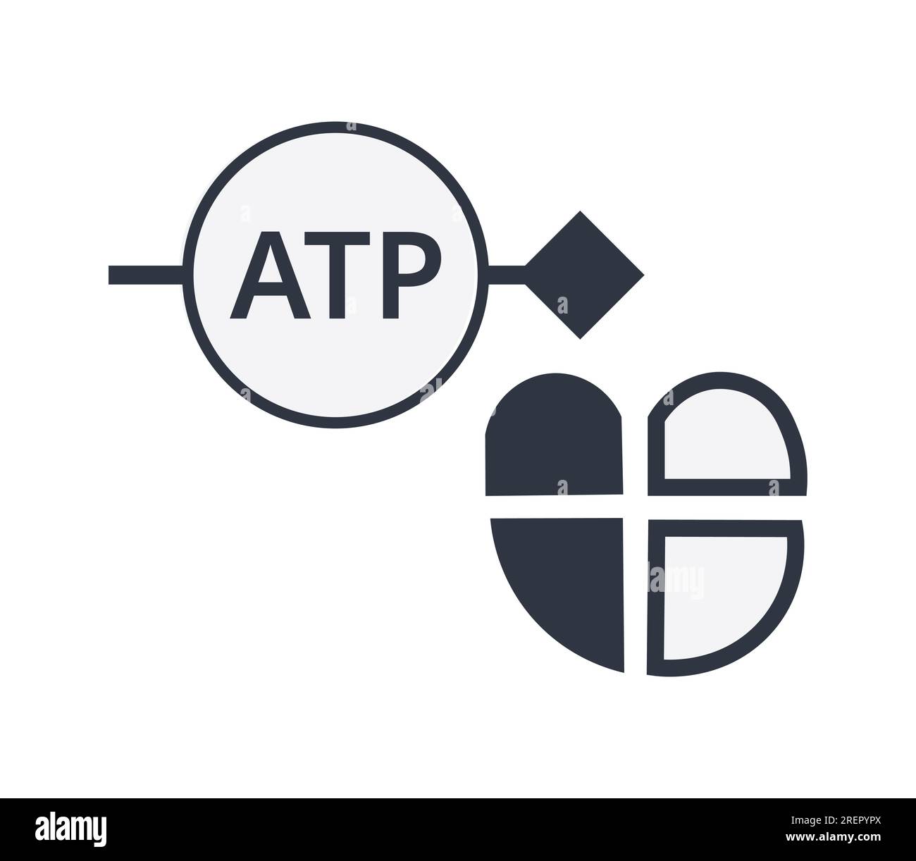 Anti-tachycardia pacing, right atrial and right ventricular symbol ...