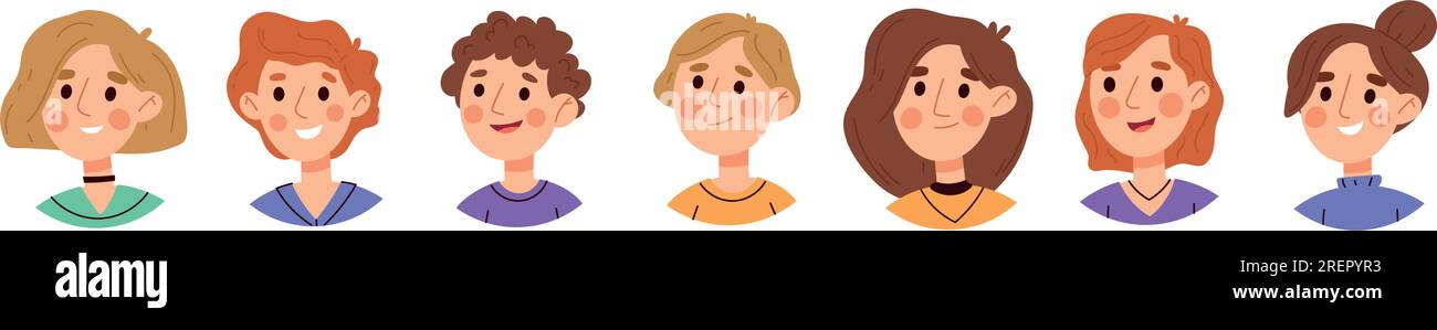 People Avatar Set. Happy men and women characters Collection. Business ...
