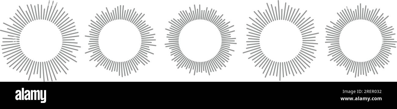 Round Music Wave Graphics. Spiral line patterns depicting sound and ...