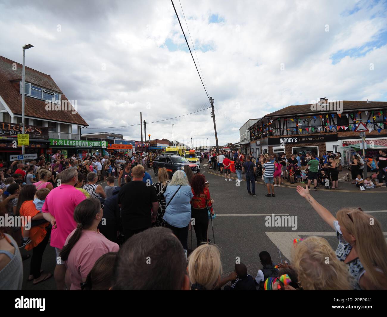 Leysdown, Kent, UK. 29th July, 2023. A person in the crowd collapsed ...
