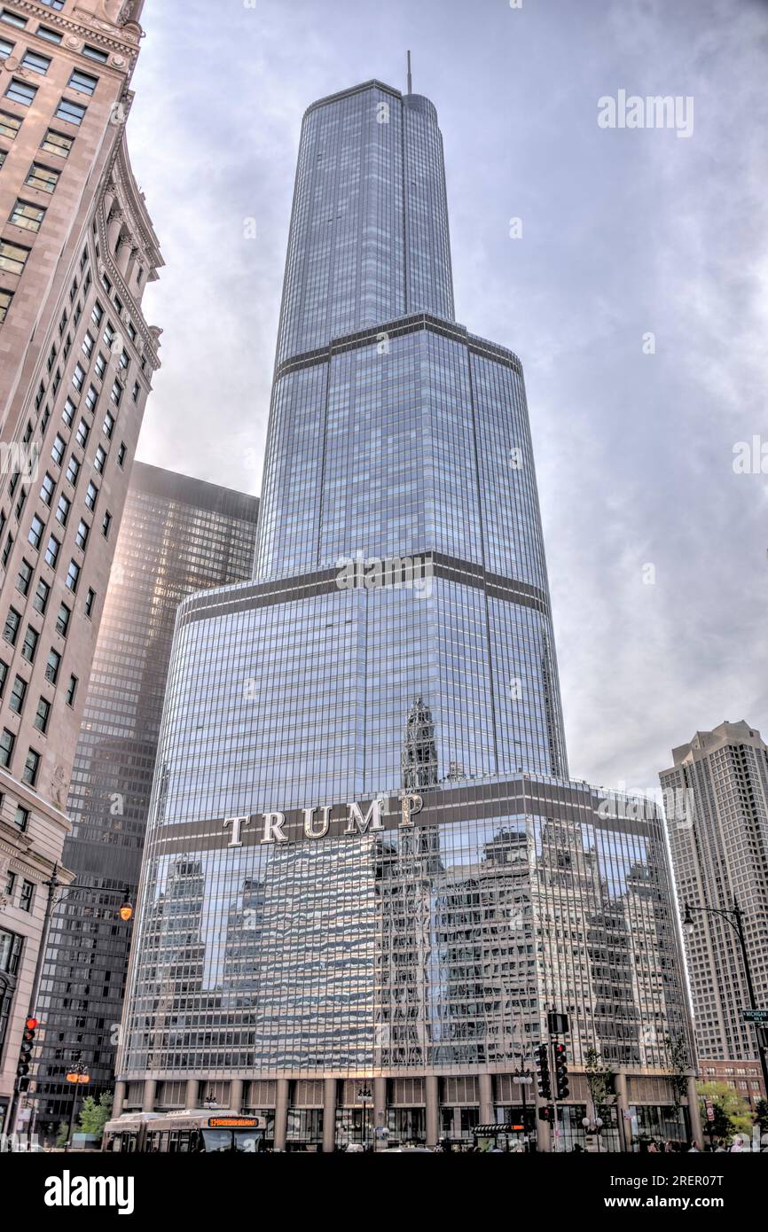 Chicago, Illinois - May 17, 2017: The Trump International Hotel & Tower ...