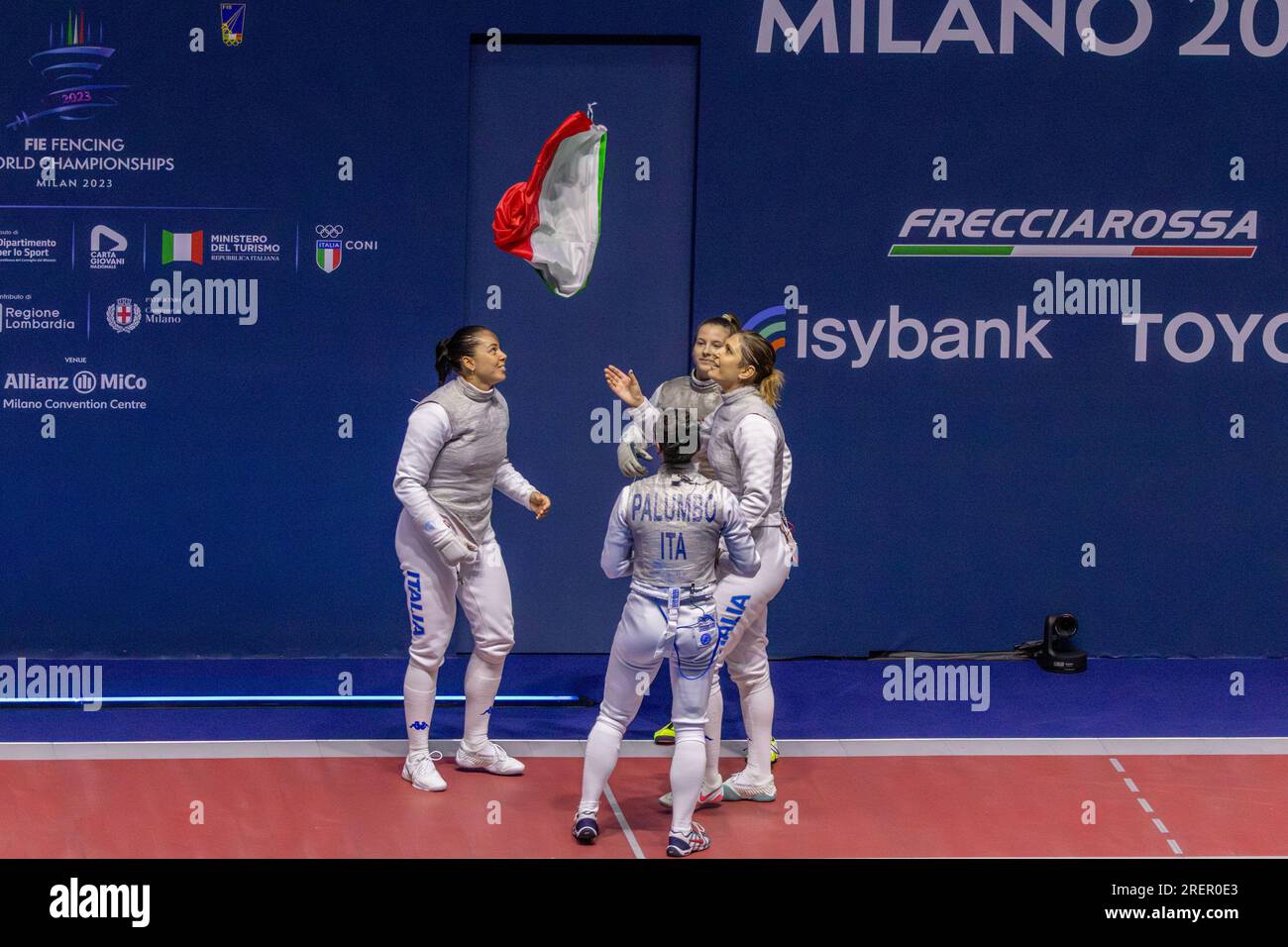 Milan, Italy. 29th July, 2023. Italian team, Favaretto Martina, Volpi ...
