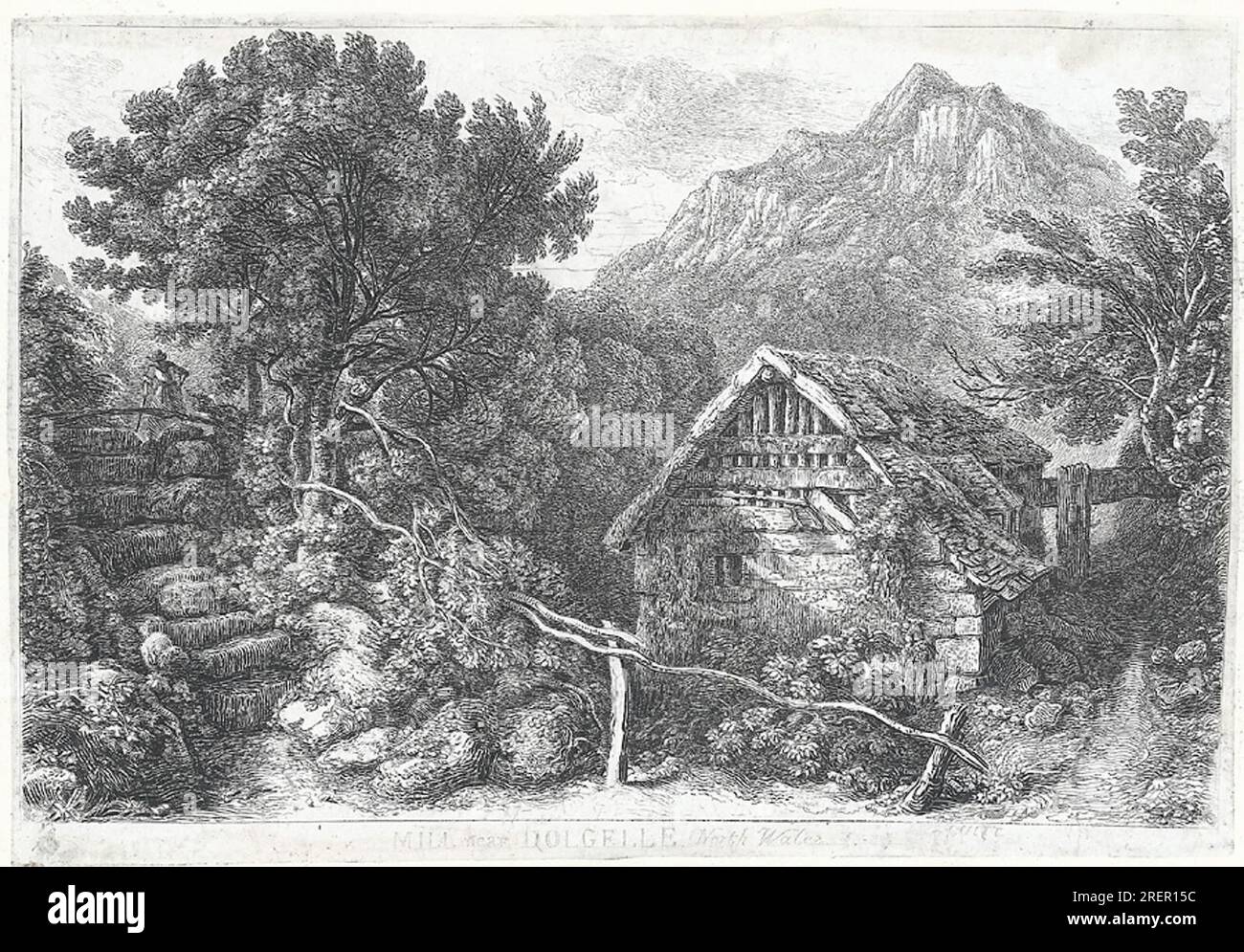 Mill near Dolgelle, North Wales circa 1830 by George Cuitt the Younger ...