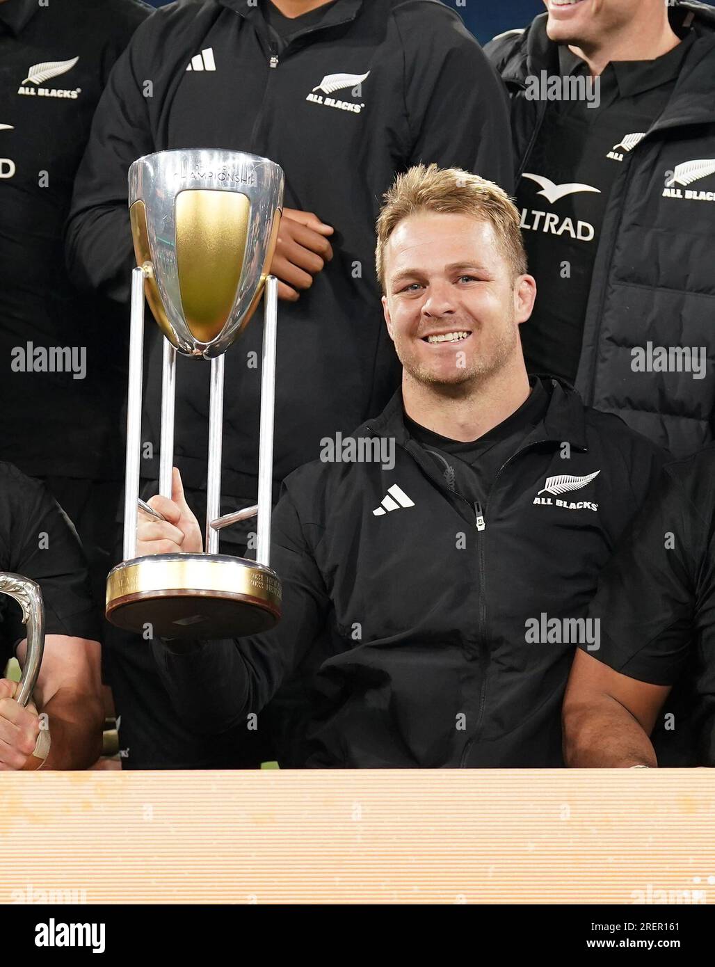 Melbourne, Australia. 29th July, 2023. Sam Cane holds the Rugby ...