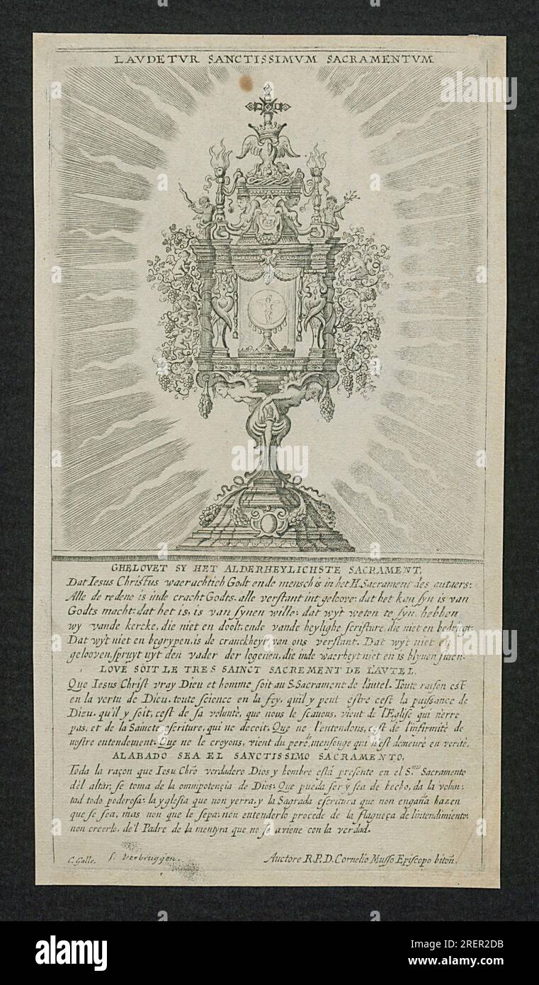 Blessed Sacrament of the Altar 1710 by Cornelis Galle the Elder Stock ...