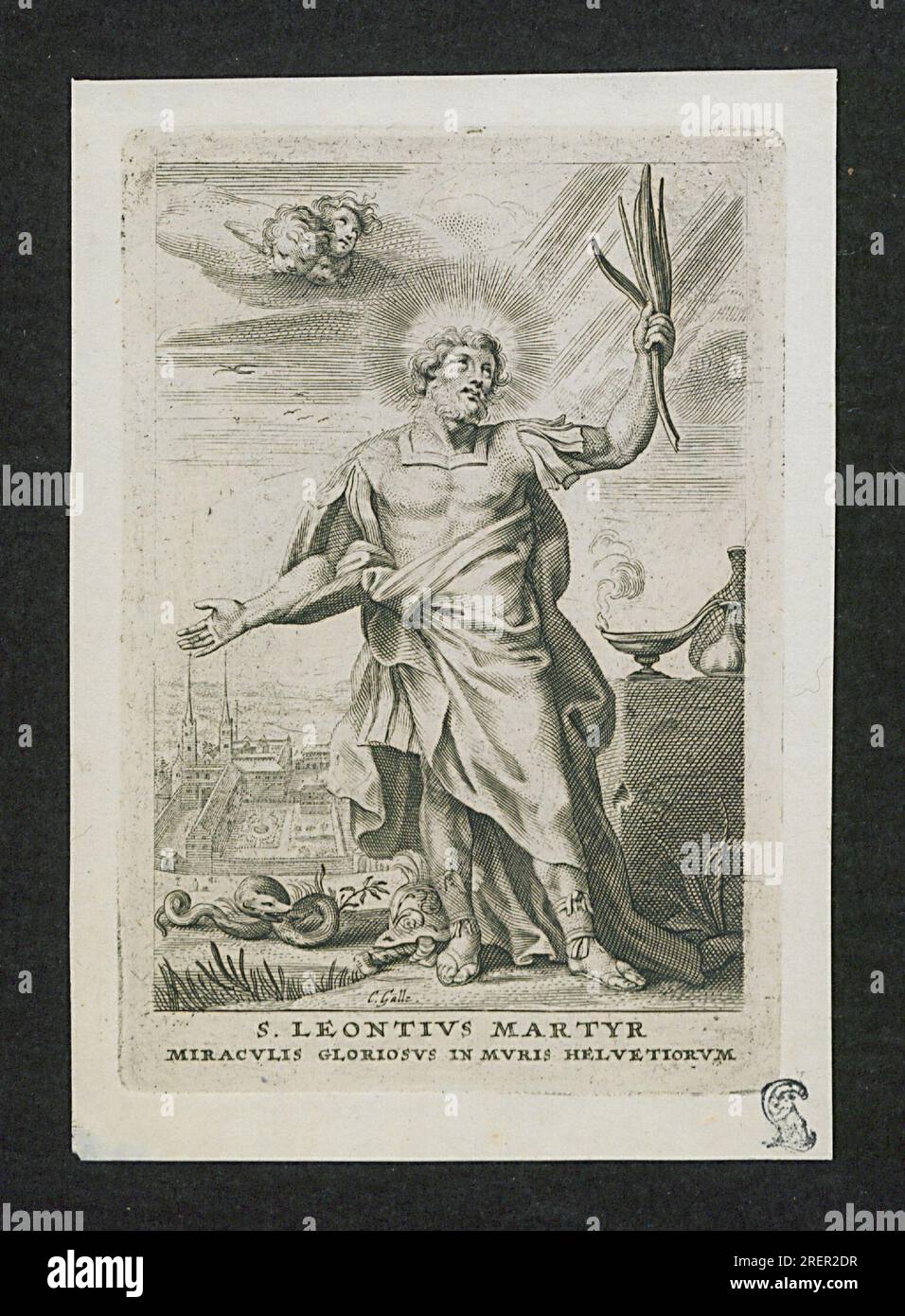 The martyr Leontius at the abbey of Muri (s2) 1610 by Cornelis Galle ...