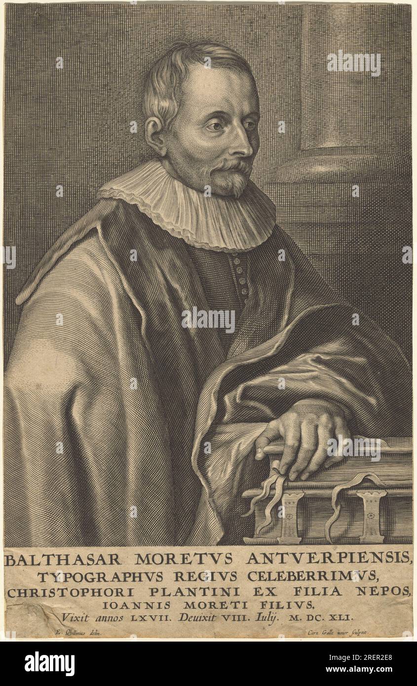 "Cornelis Galle I, Balthasar Moretus of Antwerp, engraving, Rosenwald ...