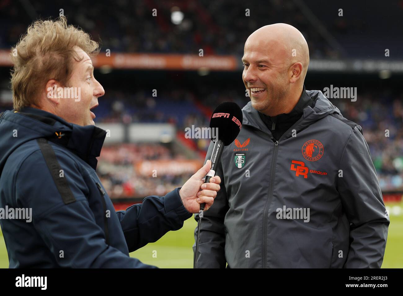 ROTTERDAM - (lr) pascal kamperman, Feyenoord coach Arne Slot during the ...