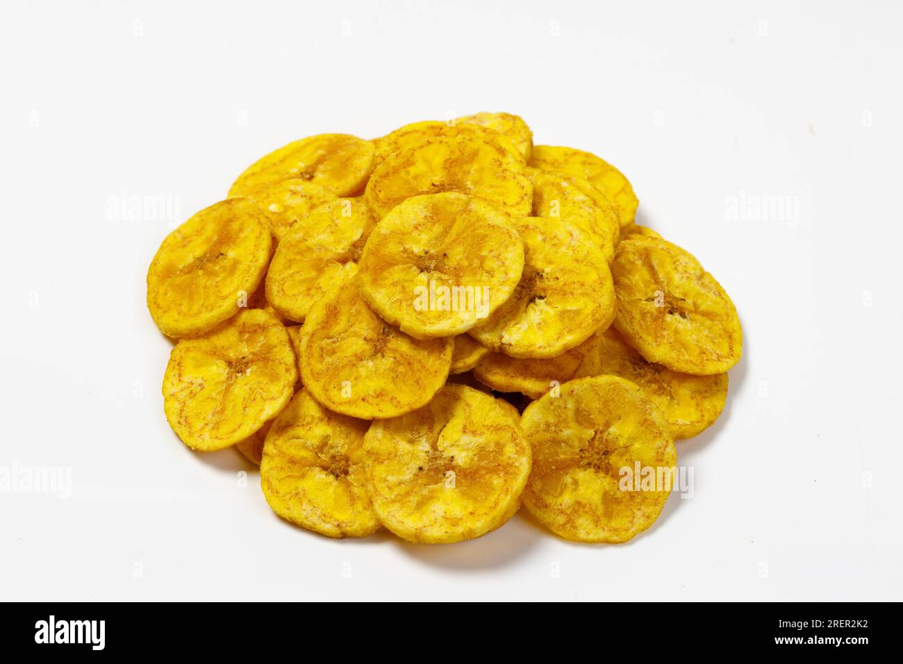 Kerala chips or Banana chips, cult snack item of Kerala,Isolated image ...