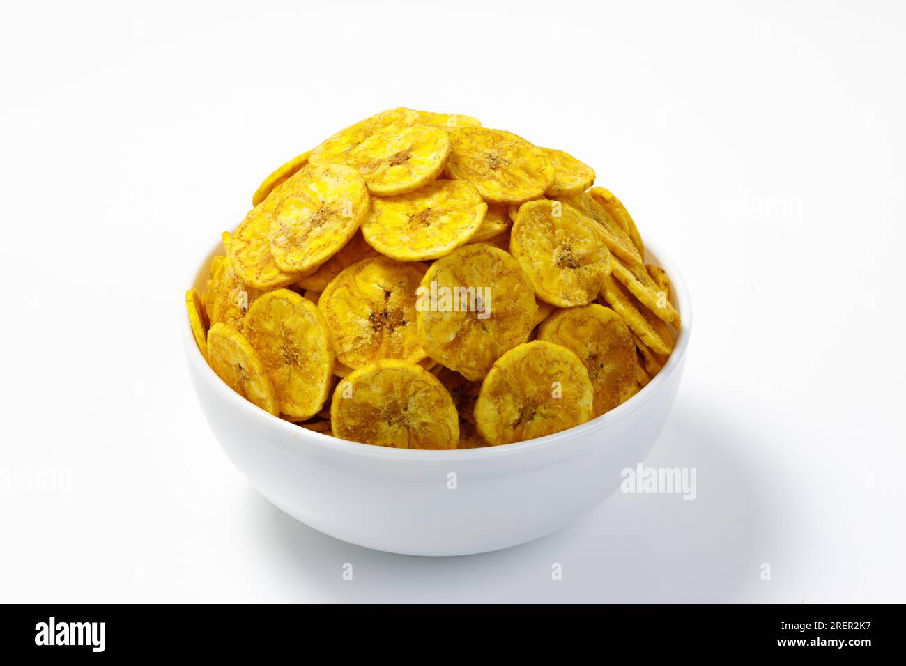 Kerala chips or Banana chips, cult snack item of Kerala,arranged in a ...