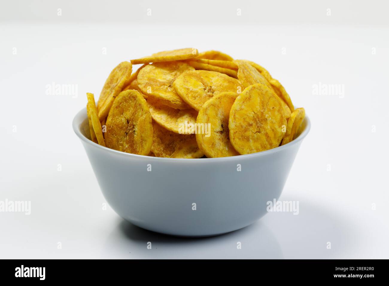 Kerala chips or Banana chips, cult snack item of Kerala,Arranged in a ...