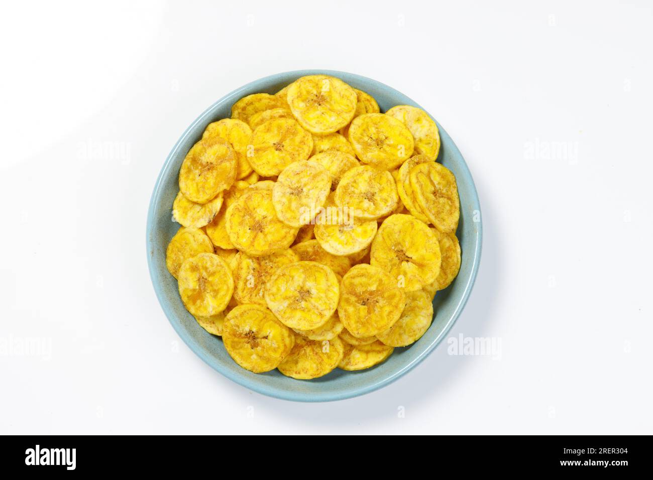 Kerala chips or Banana chips, cult snack item of Kerala,arranged in ...