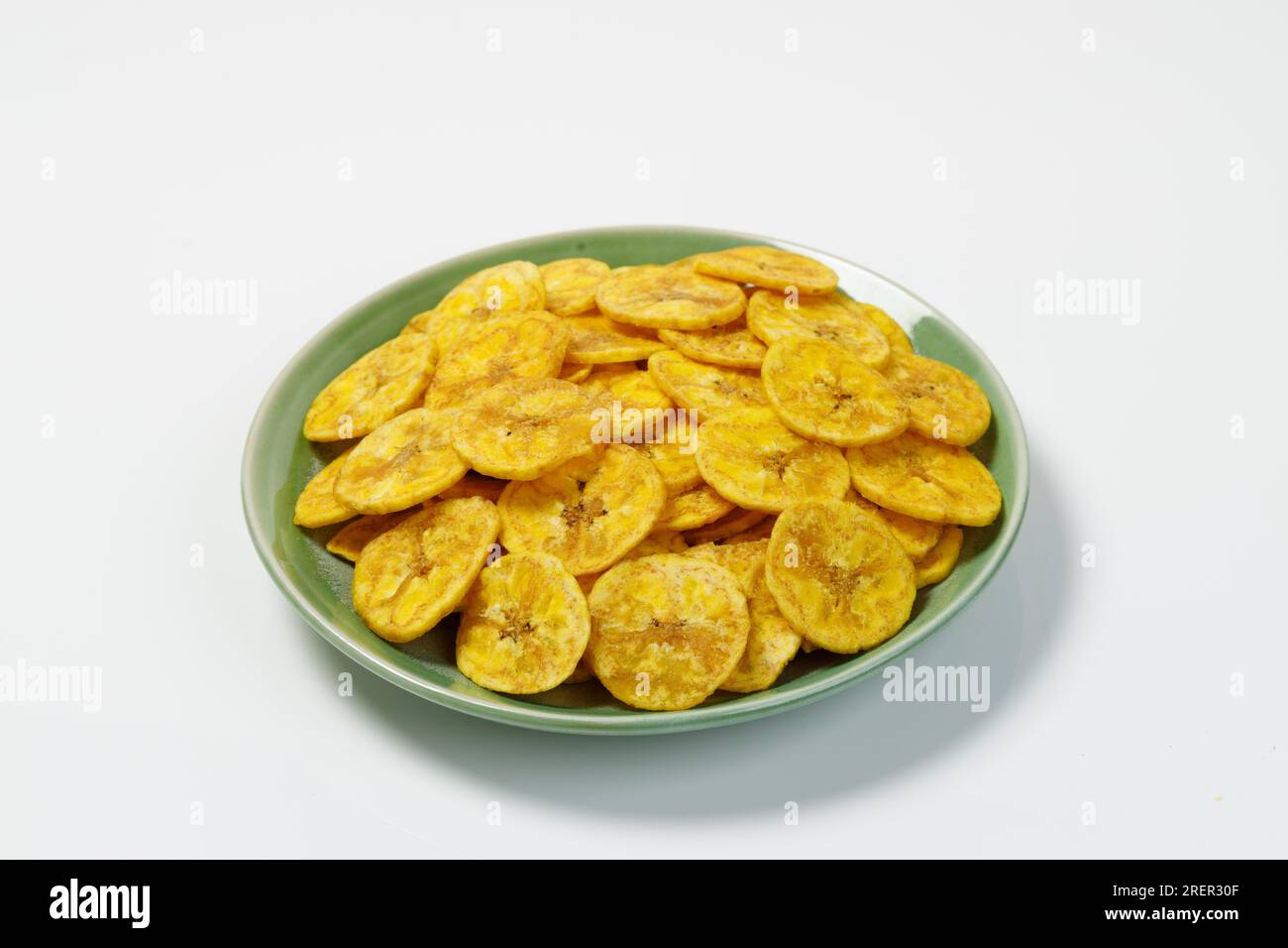 Kerala chips or Banana chips, cult snack item of Kerala,arranged in a ...