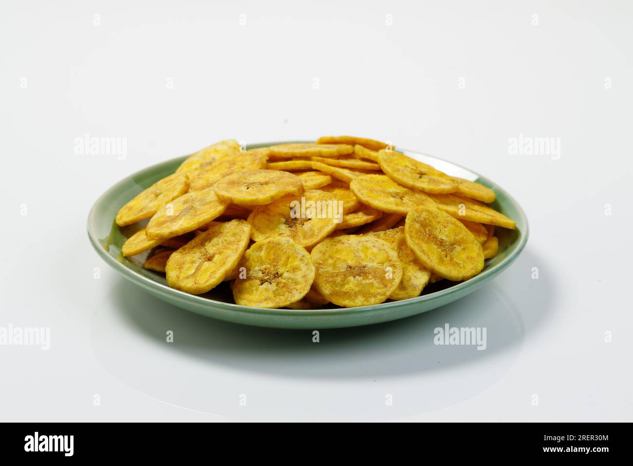 Kerala chips or Banana chips, cult snack item of Kerala,arranged in a ...