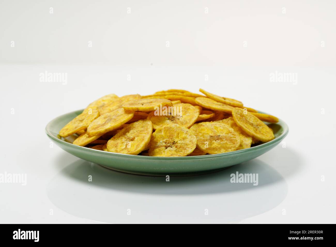 Kerala chips or Banana chips, cult snack item of Kerala,arranged in a ...