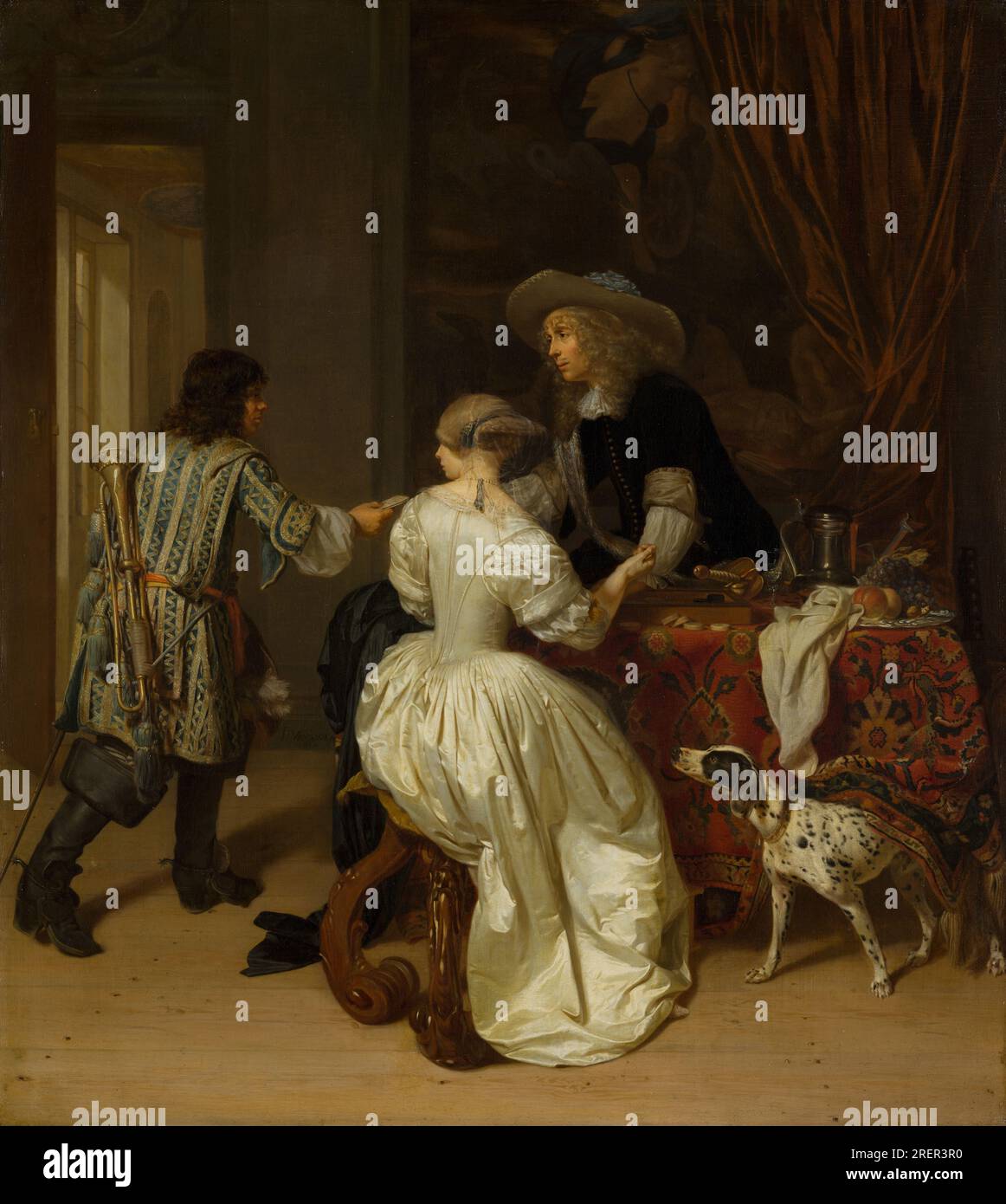 The Messenger 1674 by Jan Verkolje Stock Photo - Alamy