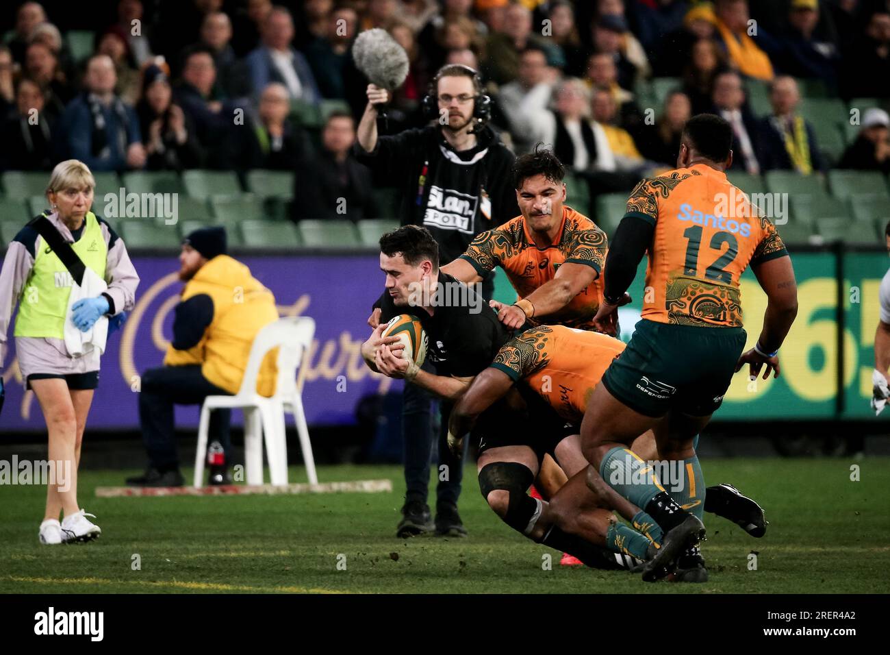 Melbourne, Australia, 29 July, 2023. Will Jordan of the All Blacks ...