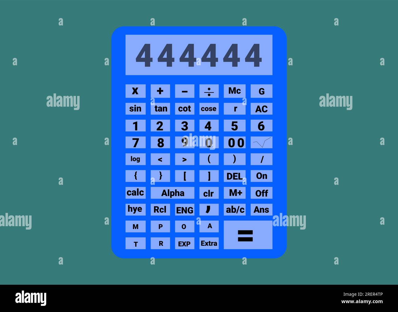 New calculator with numbers on screen, isolated on white background ...