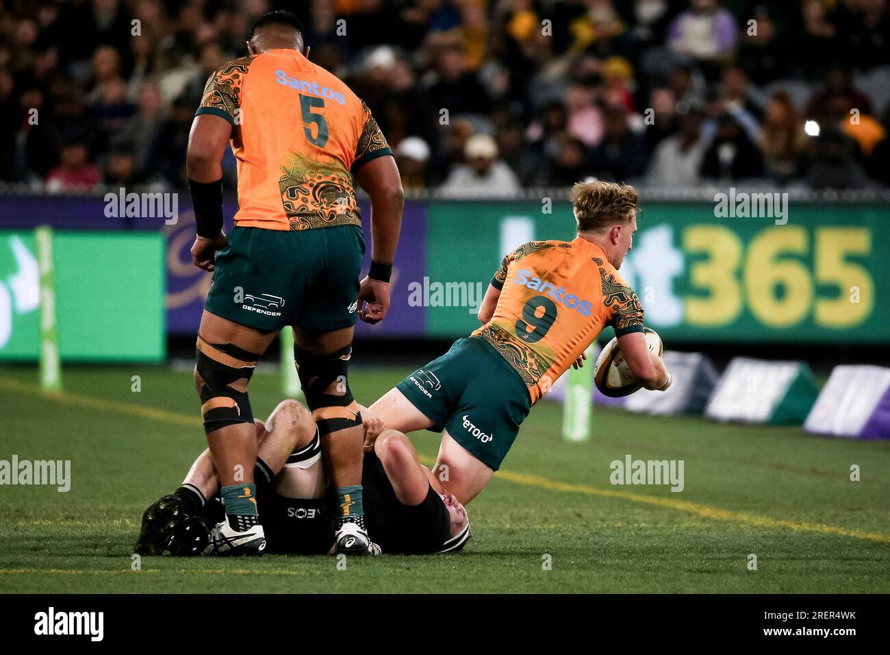MELBOURNE, AUSTRALIA - JULY 29: Tate McDermott of the Wallabies in ...