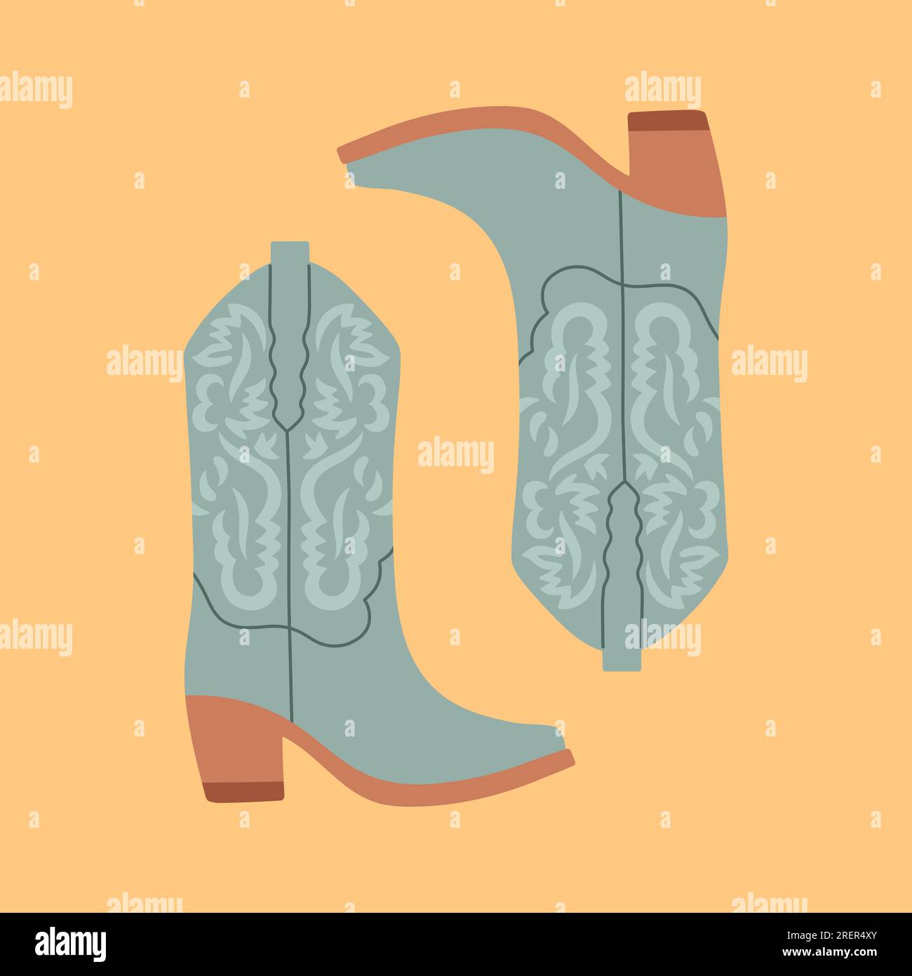 Cowboy boots. Western theme wild west concept. Wild West Clipart icons ...