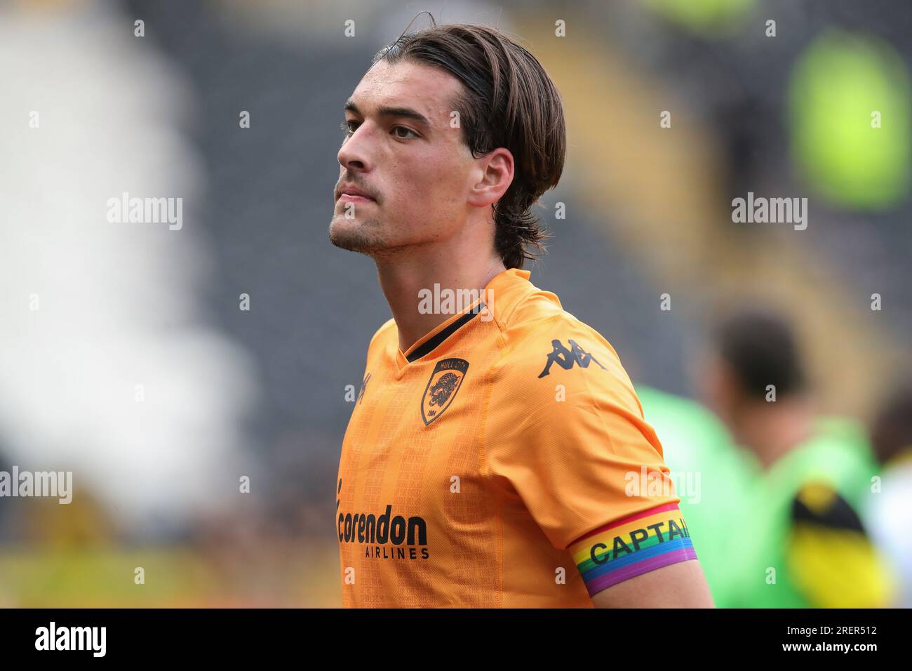 Jacob Greaves #4 of Hull City wearing rainbow colours in support of ...