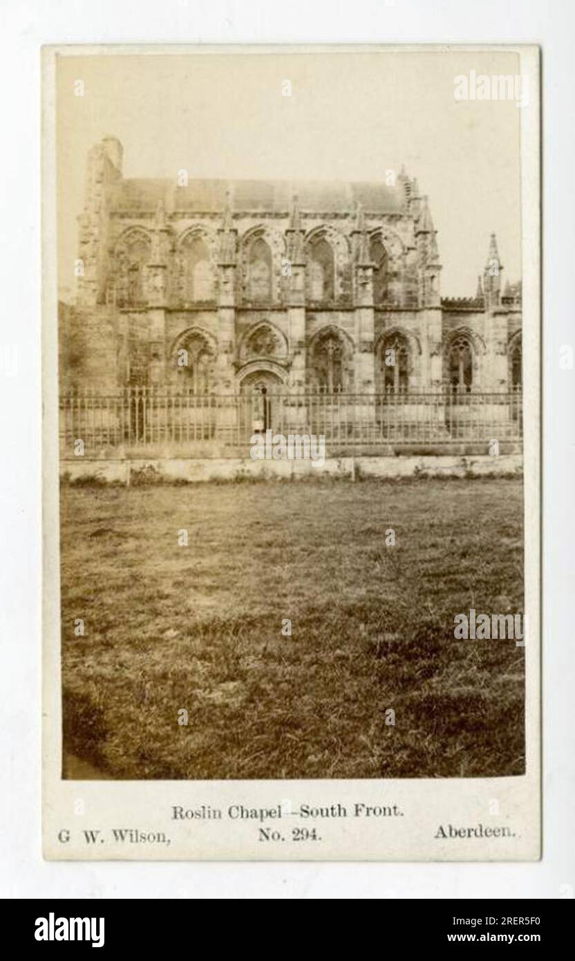Carte de Visite Roslin Chapel South Front G.W. Wilson No.294 Aberdeen ...