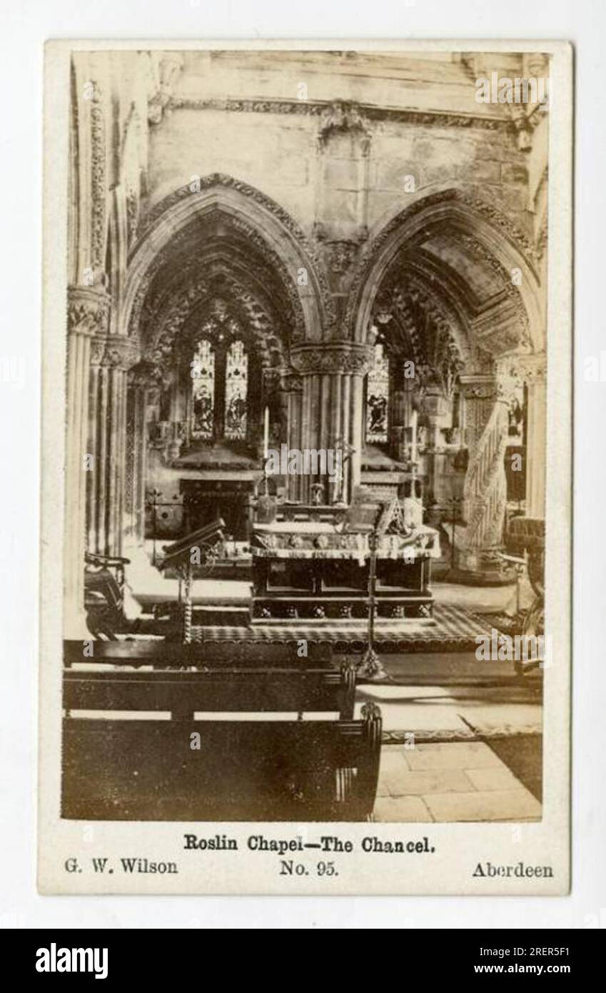 Carte de Visite Roslin Chapel the Chancel, G.W. Wilson No.95 Aberdeen ...