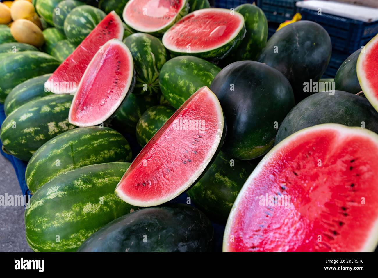 Big green watermelons hi-res stock photography and images - Alamy