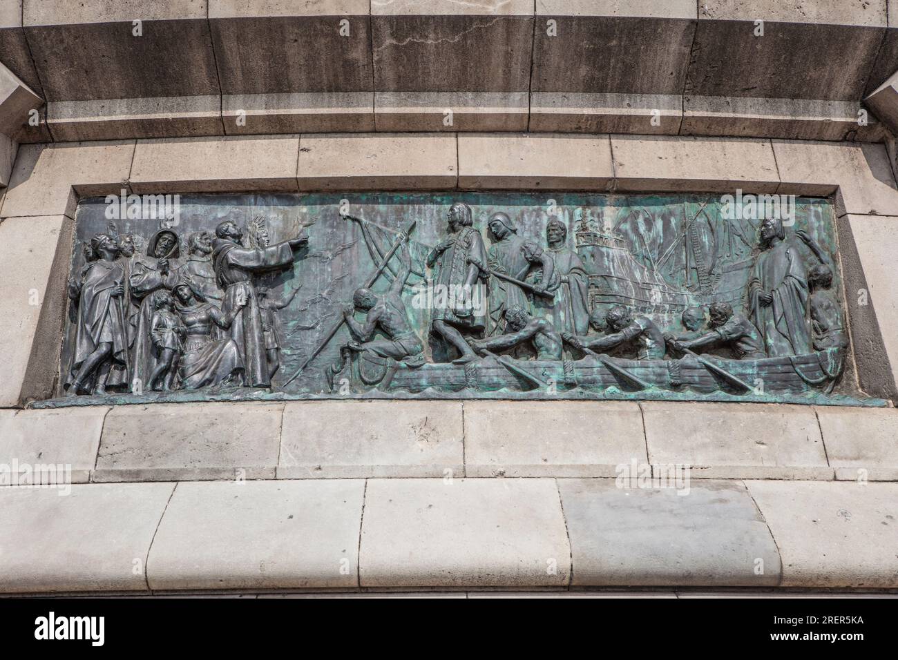 Barcelona, Spain - Jun 28th, 2023: Columbus monument. Barcelona, Spain ...