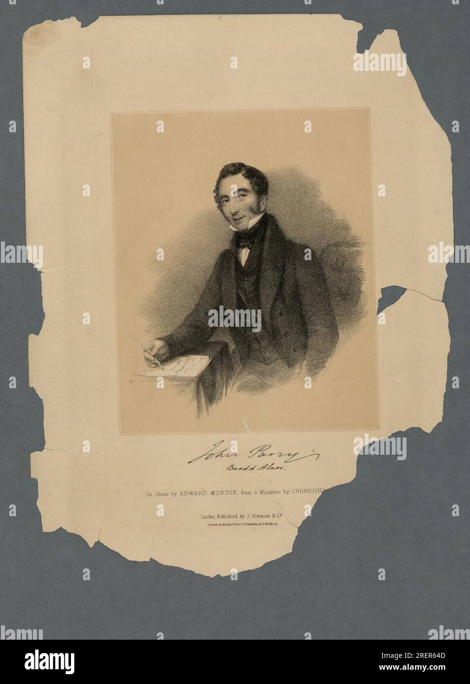 John Parry, Bardd Alaw circa 1840 by Edward Morton Stock Photo - Alamy