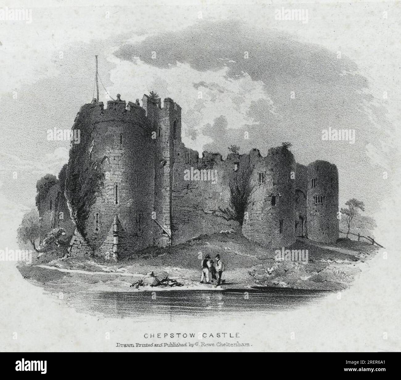 Chepstow Castle 19th century by George Rowe Stock Photo - Alamy