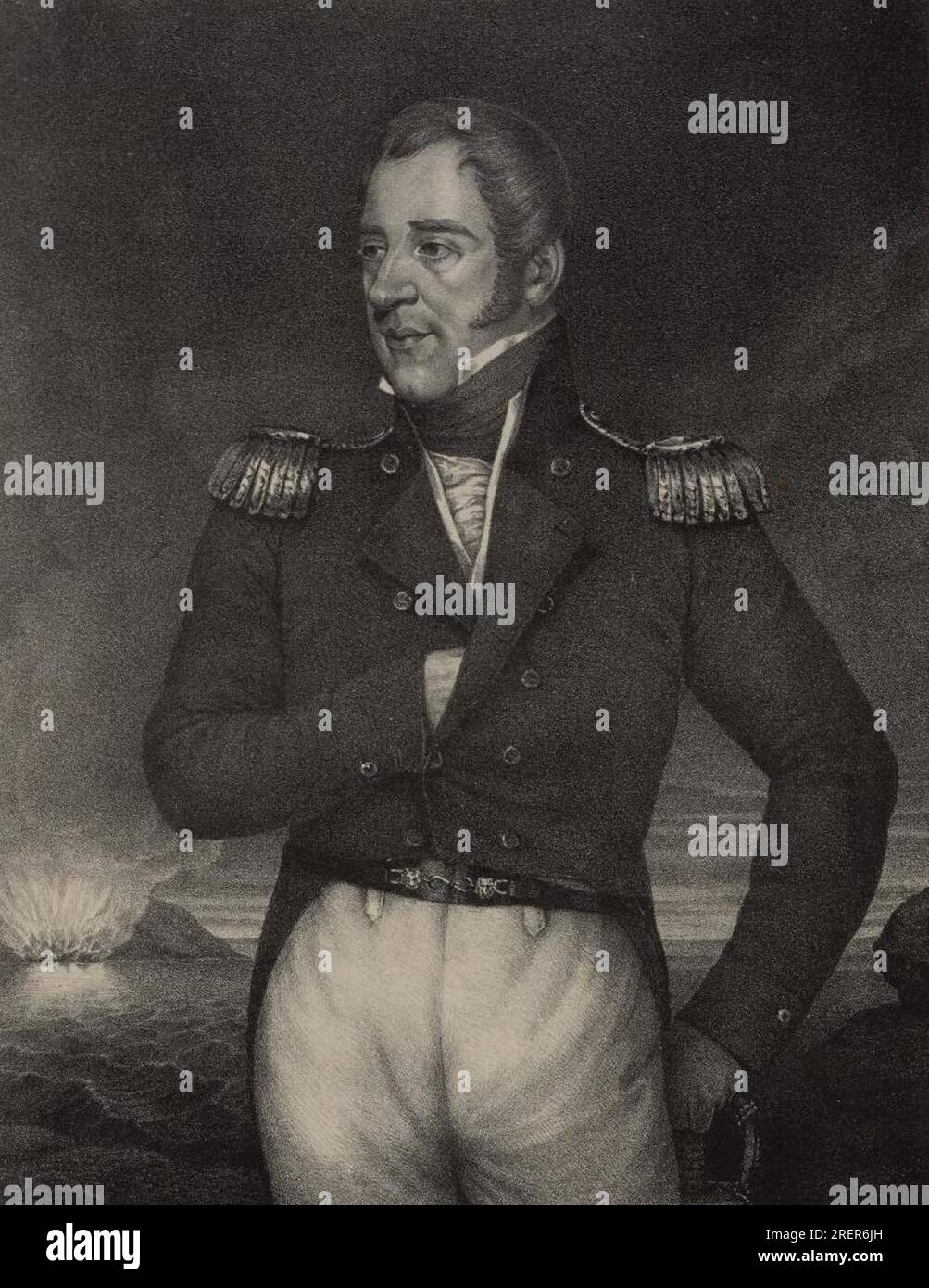 Lord Cochrane 1827 by Jules Bouvier Stock Photo - Alamy