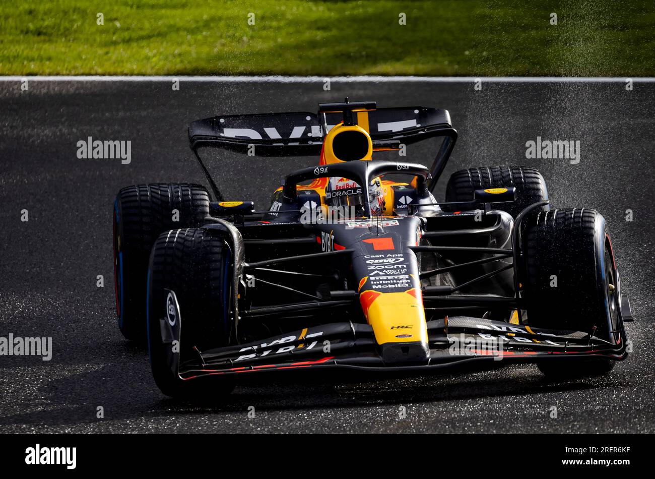 SPA - Max Verstappen (Red Bull Racing) during the sprint race on the Circuit de Spa ...