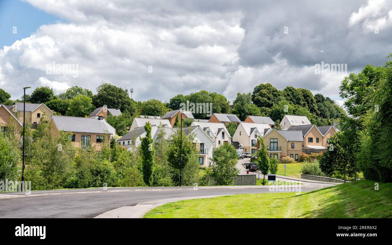 New housing developments in Dursley, a market town in the Cotswolds ...