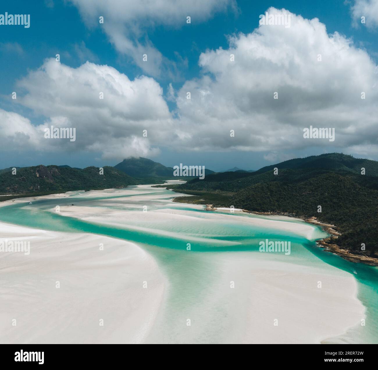 Aerial view beautiful whitehaven beach hi-res stock photography and ...