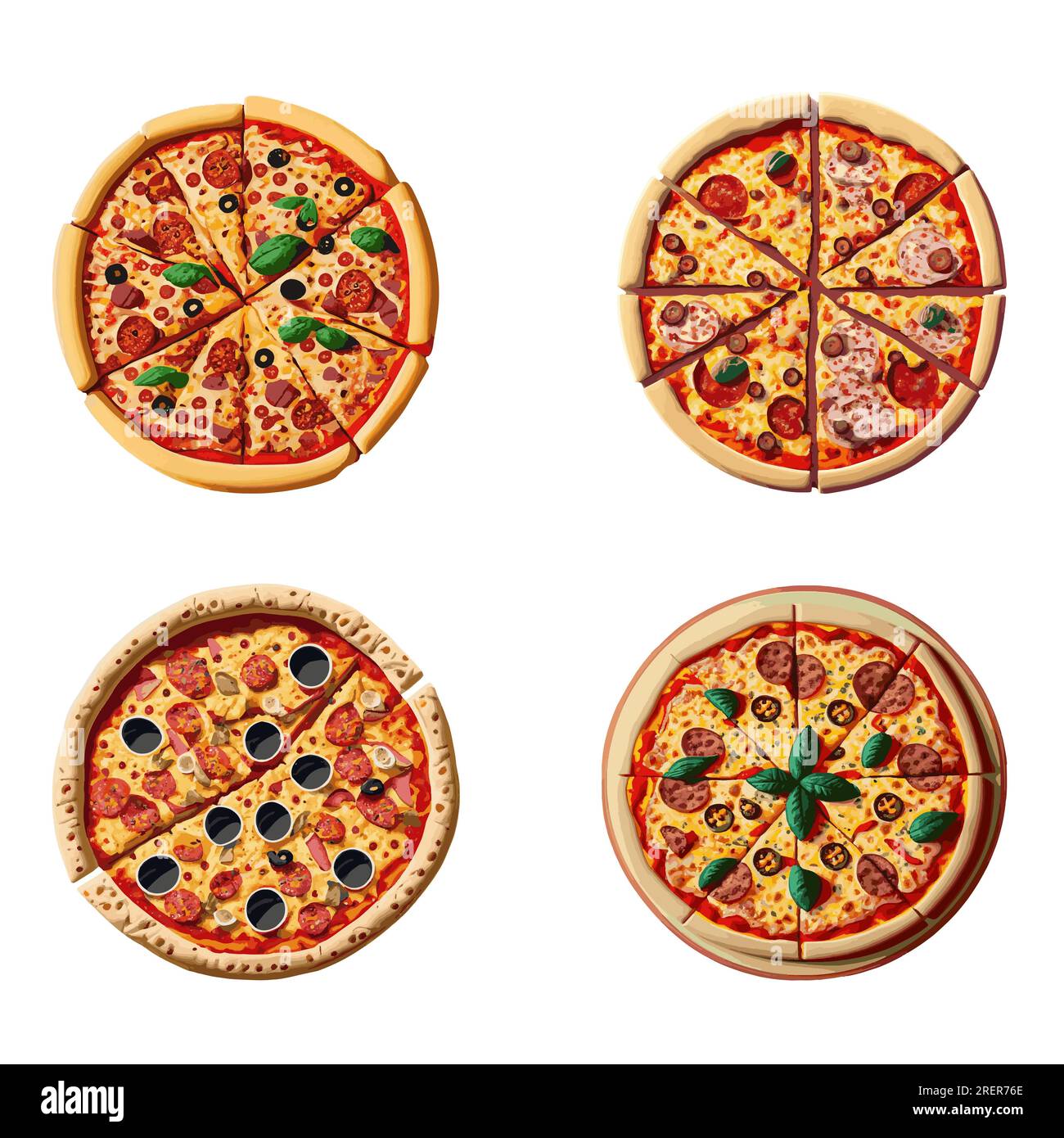 Pizza shape Stock Vector Images - Alamy