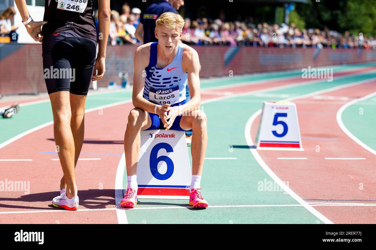 BREDA - Niels Laros during the 800 meters final on the second day of ...