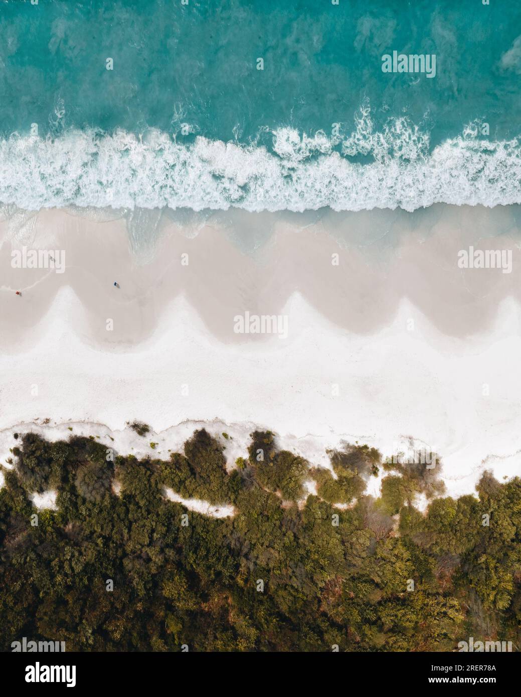Aerial view of The Pass Beach, Byron Bay in New South Wales, Australia ...
