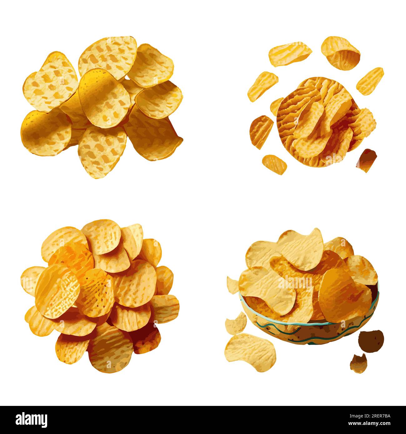 Potato chips vector vectors Cut Out Stock Images & Pictures - Alamy