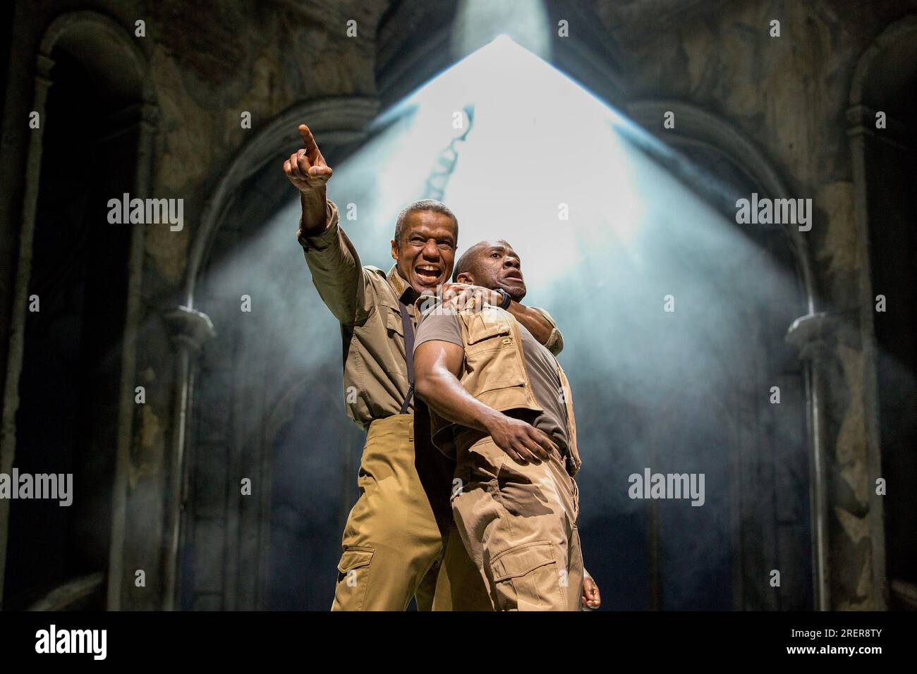 Act 4 sc.1 - l-r: Hugh Quarshie (Othello), Lucian Msamati (Iago) in ...