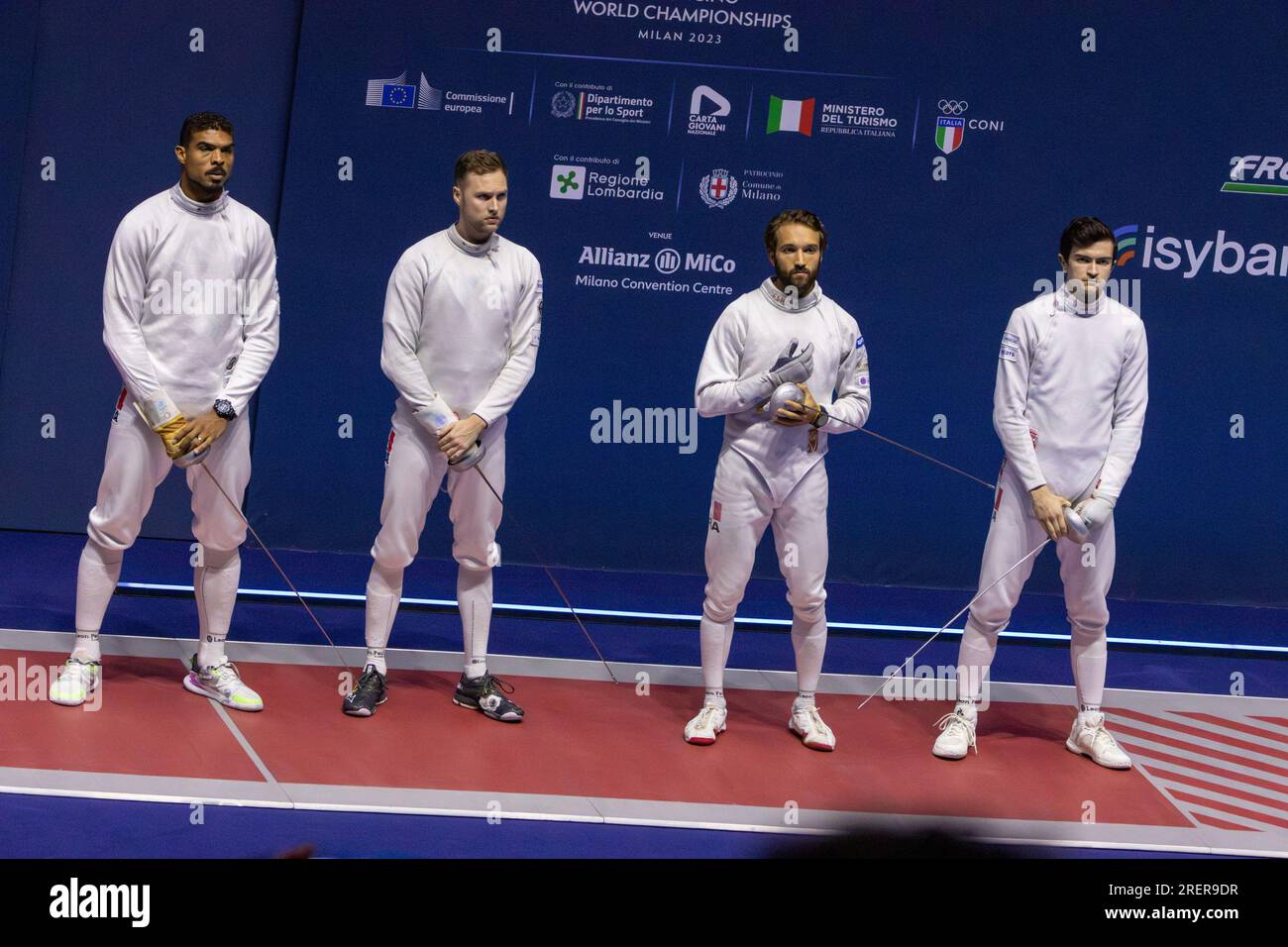 Milan, Italy. 29th July, 2023. French team, Billa Gaetan, Cannone ...